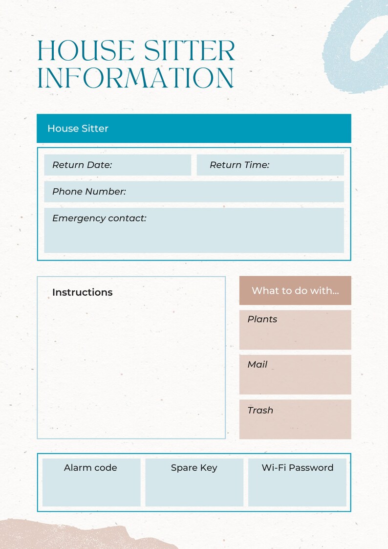 Printable Hospital Bag Checklist, Doctor's Instructions , House Seater ...