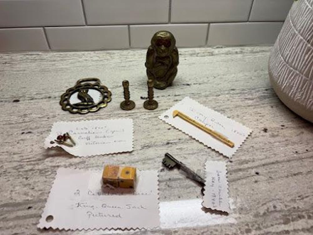 Antique Nick-nacks / Horse Brass, a Match Holder, Miniature Candle ...