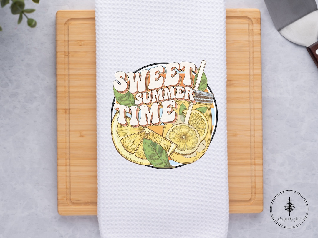 Sweet Summer Time Kitchen Towel, Kitchen Towel, Summer Lovers, Lemon ...