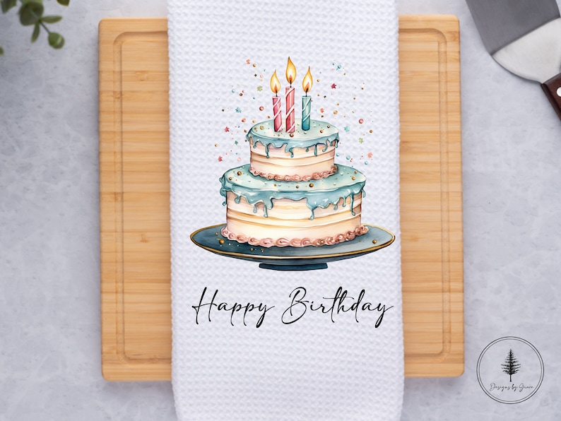 Happy Birthday Kitchen Towel, Kitchen Towel, Birthday Gift, Birthday ...