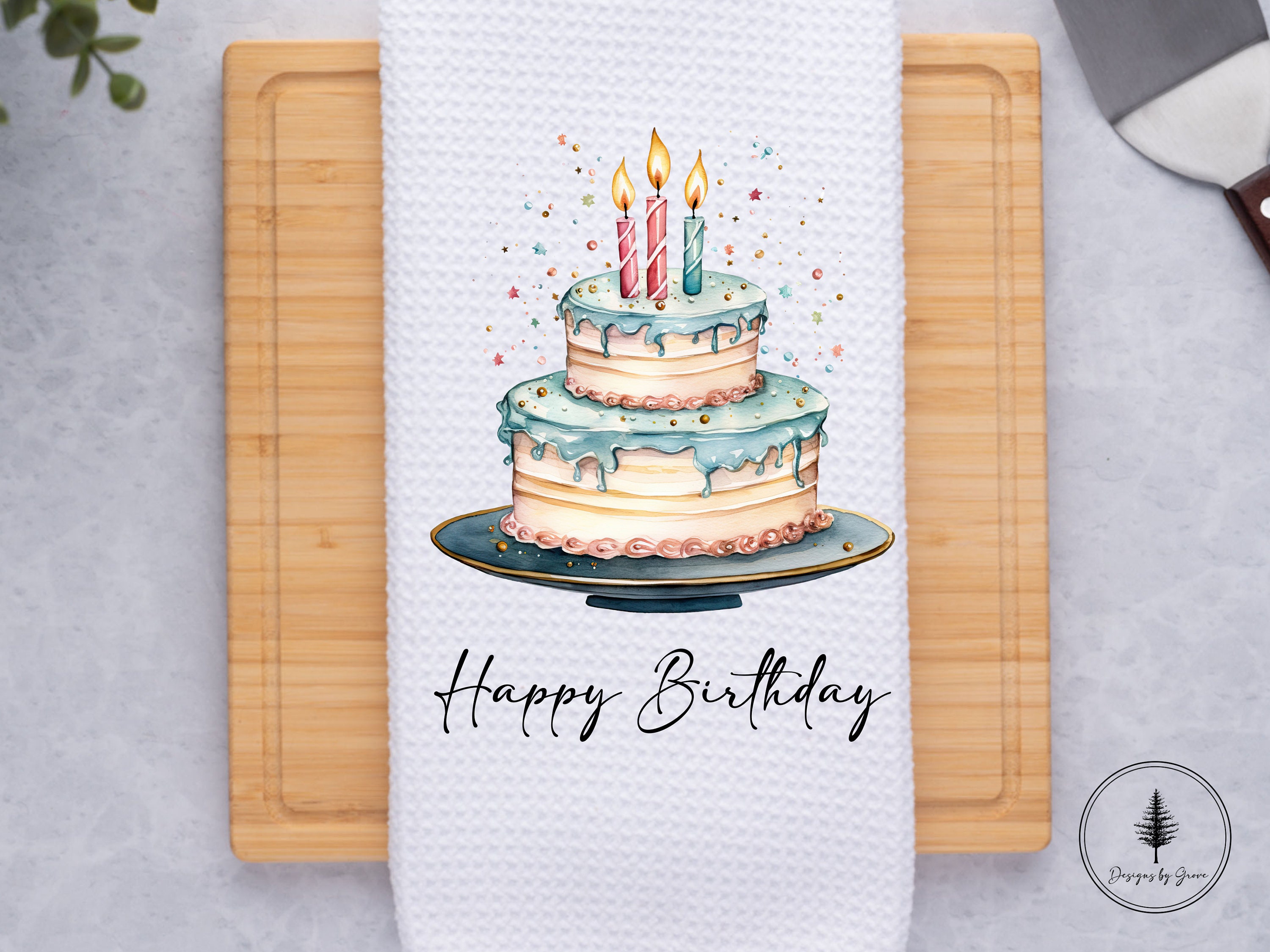 Happy Birthday Kitchen Towel, Kitchen Towel, Birthday Gift, Birthday ...
