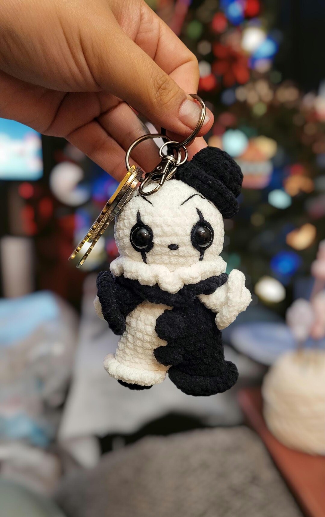 Tiny Creepy Terrifier Crochet Clown Keychain - Etsy