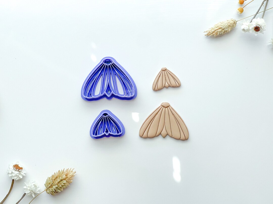 Moth Clay Cutter, Symetrical, Polymer Clay Cutter, Bug Clay Cutter ...