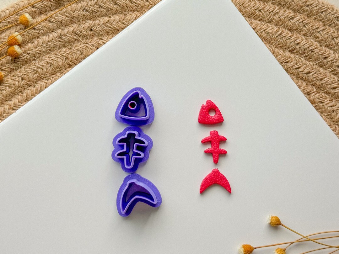 Fish Skelly 3 Part Clay Cutter Set - Etsy