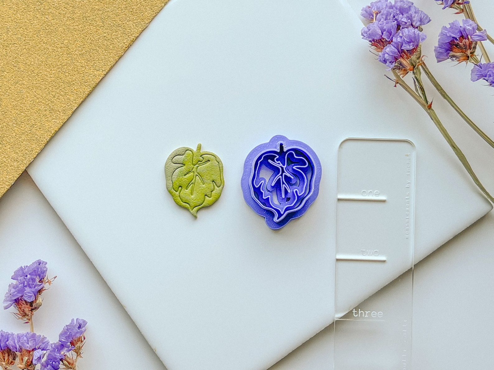 Plant Leaf Clay Cutters, Dangle and Statement Sizes, Stud Size ...