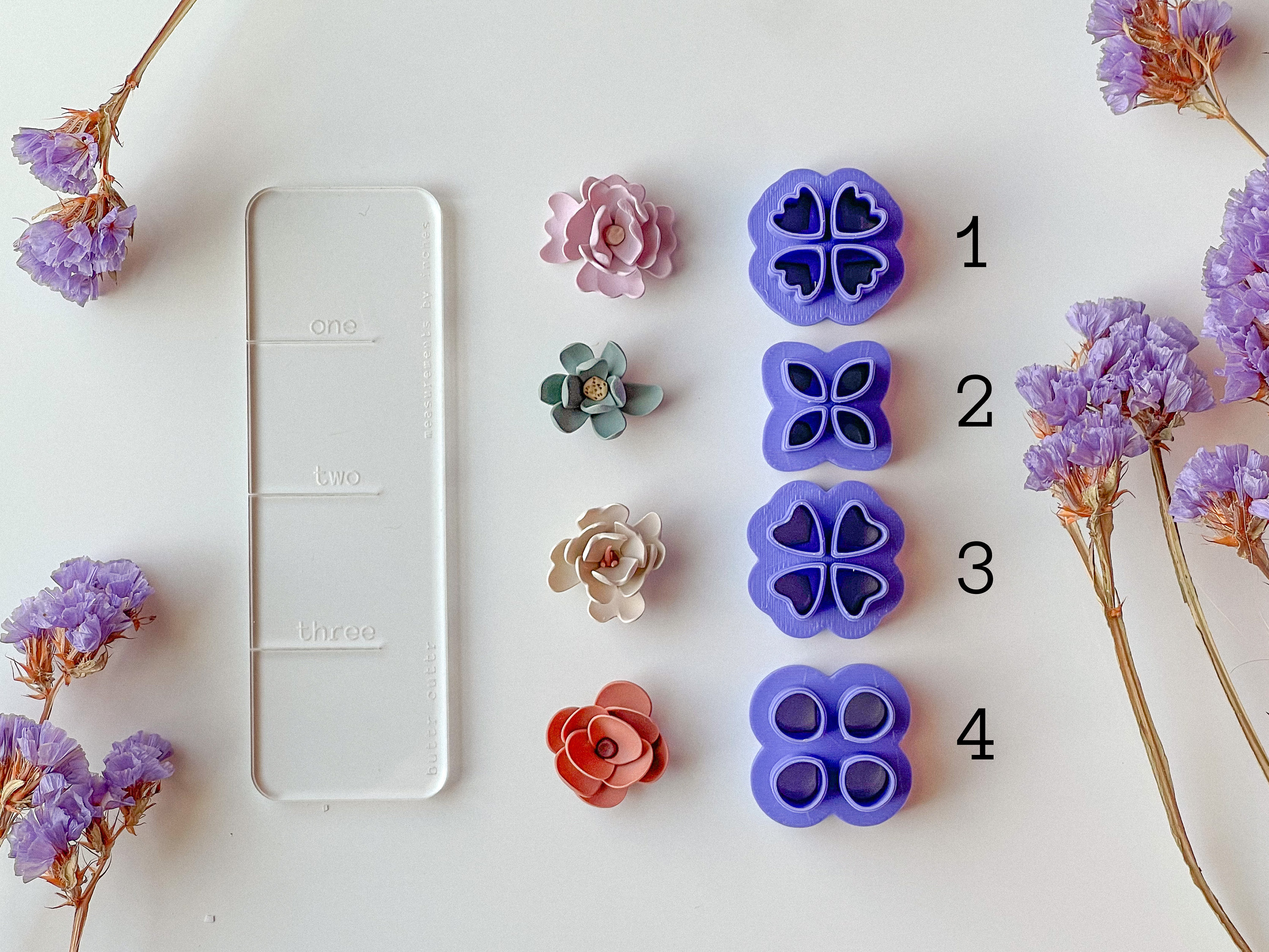 Petal Clay Cutter #4, Three Different Sizes Available, 5mm, 8mm, 12mm ...