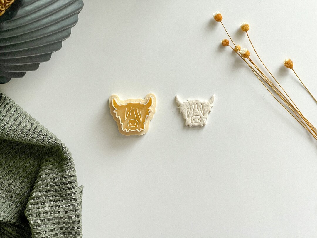 Highland Cow Clay Cutter, Cow Clay Cutter, Polymer Clay Cutters, Farm ...