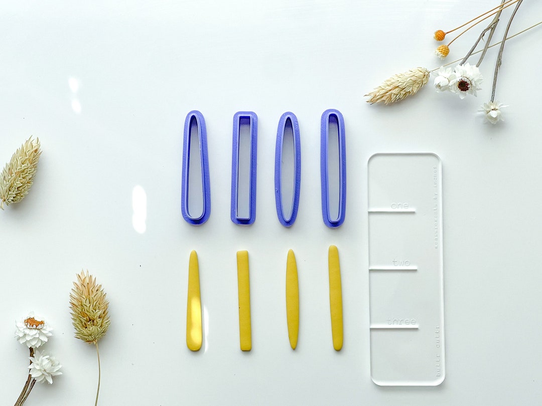 Long Dangle Clay Cutter Set, Set of Four, Polymer Clay Cutter ...