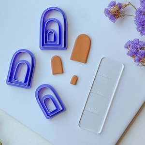 Set of 6 Basic Shape Clay Cutters, Multiple Size Options, Polymer Clay ...