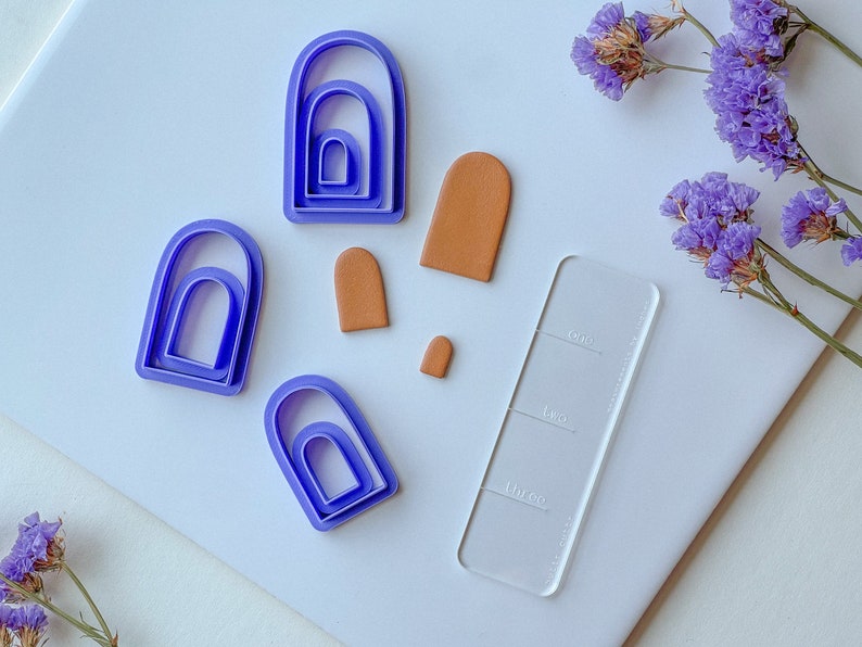 Set of 6 Basic Shape Clay Cutters, Multiple Size Options, Polymer Clay ...