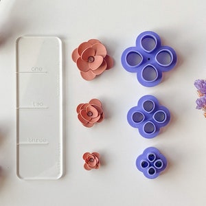Petal Clay Cutter #4, Three Different Sizes Available, 5mm, 8mm, 12mm ...