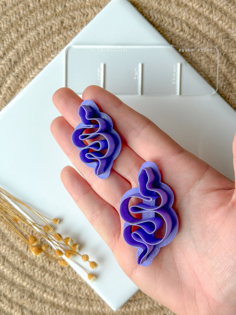 Snake Clay Cutter, Two Sizes Available, Single or Mirrored Set, Polymer ...