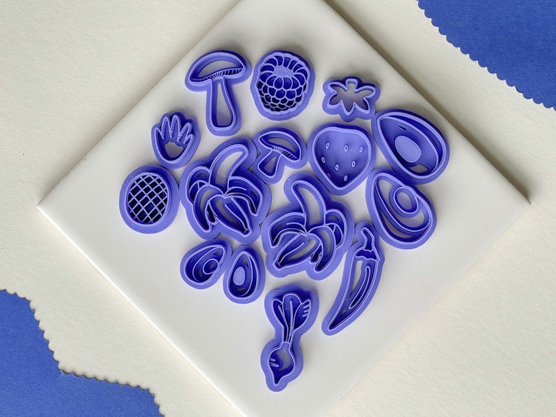 Peeled Banana Clay Cutter, Individual OR Mirrored Set Options, Fruit ...
