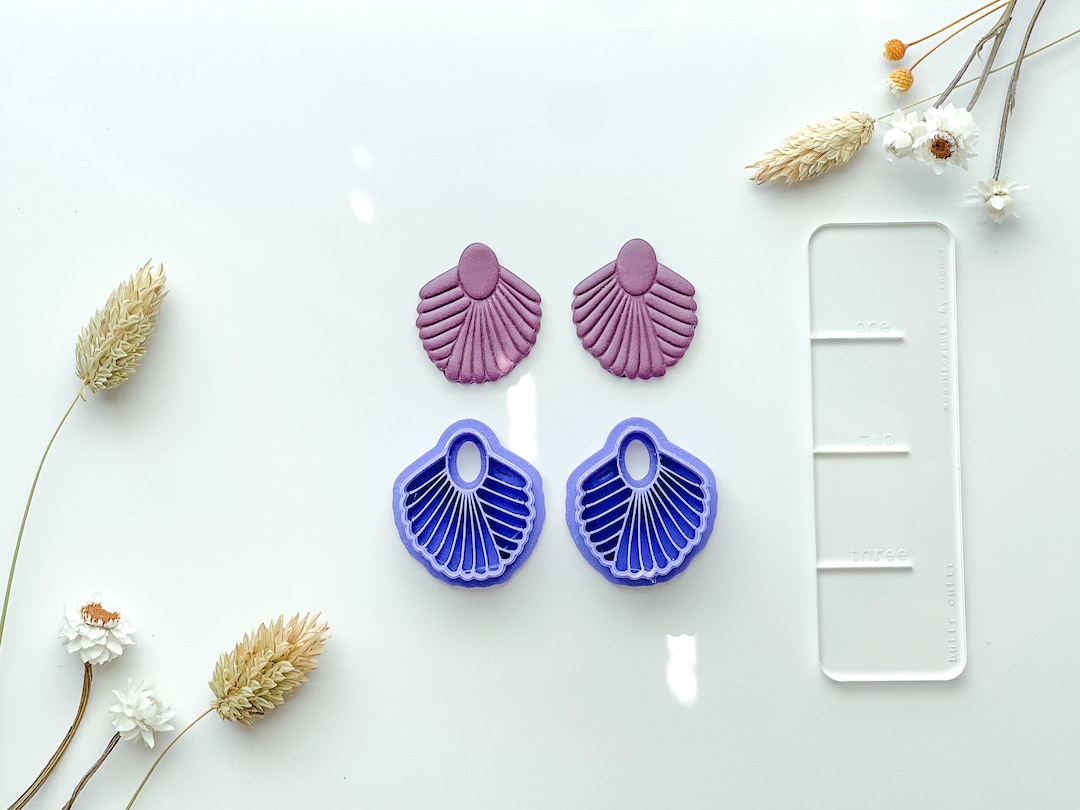 Egg Fan, Mirroed Option, Two Sizes, Polymer Clay Cutter, Scallop Clay ...