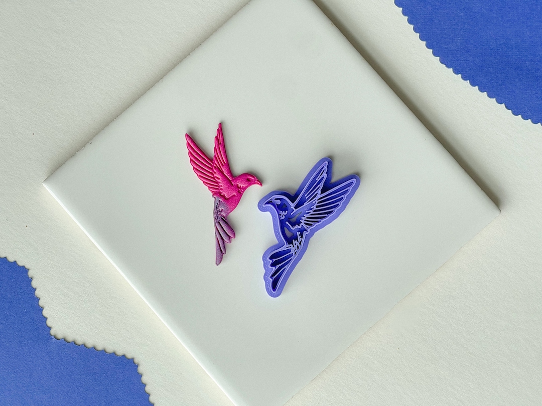 Hummingbird Clay Cutter, Large Polymer Clay Cutter, Bird Clay Cutter ...