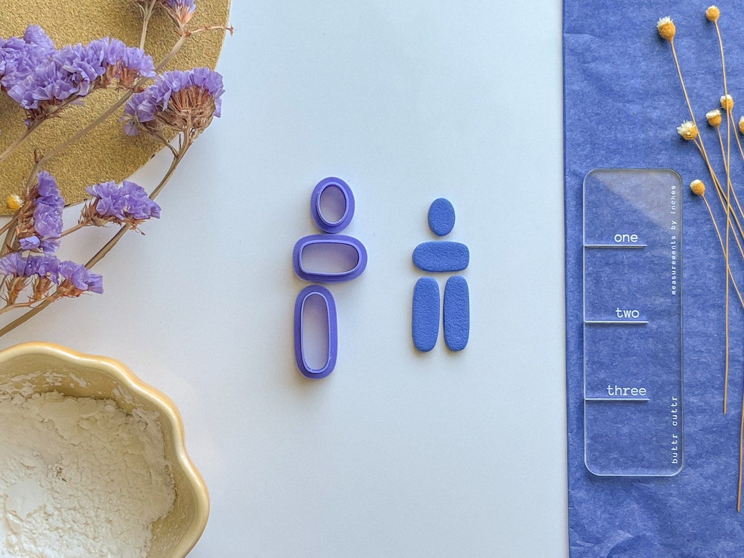 Pebble Stack Dangle Set, Polymer Clay Cutter Set, Clay Dangle Sets ...