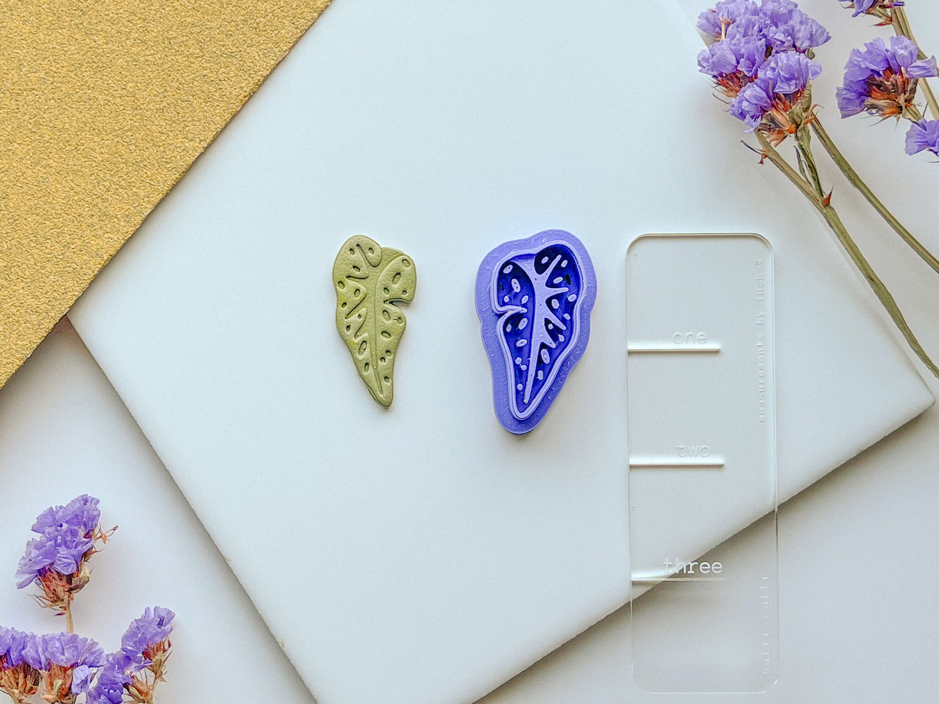 Plant Leaf Clay Cutters, Dangle and Statement Sizes, Stud Size ...