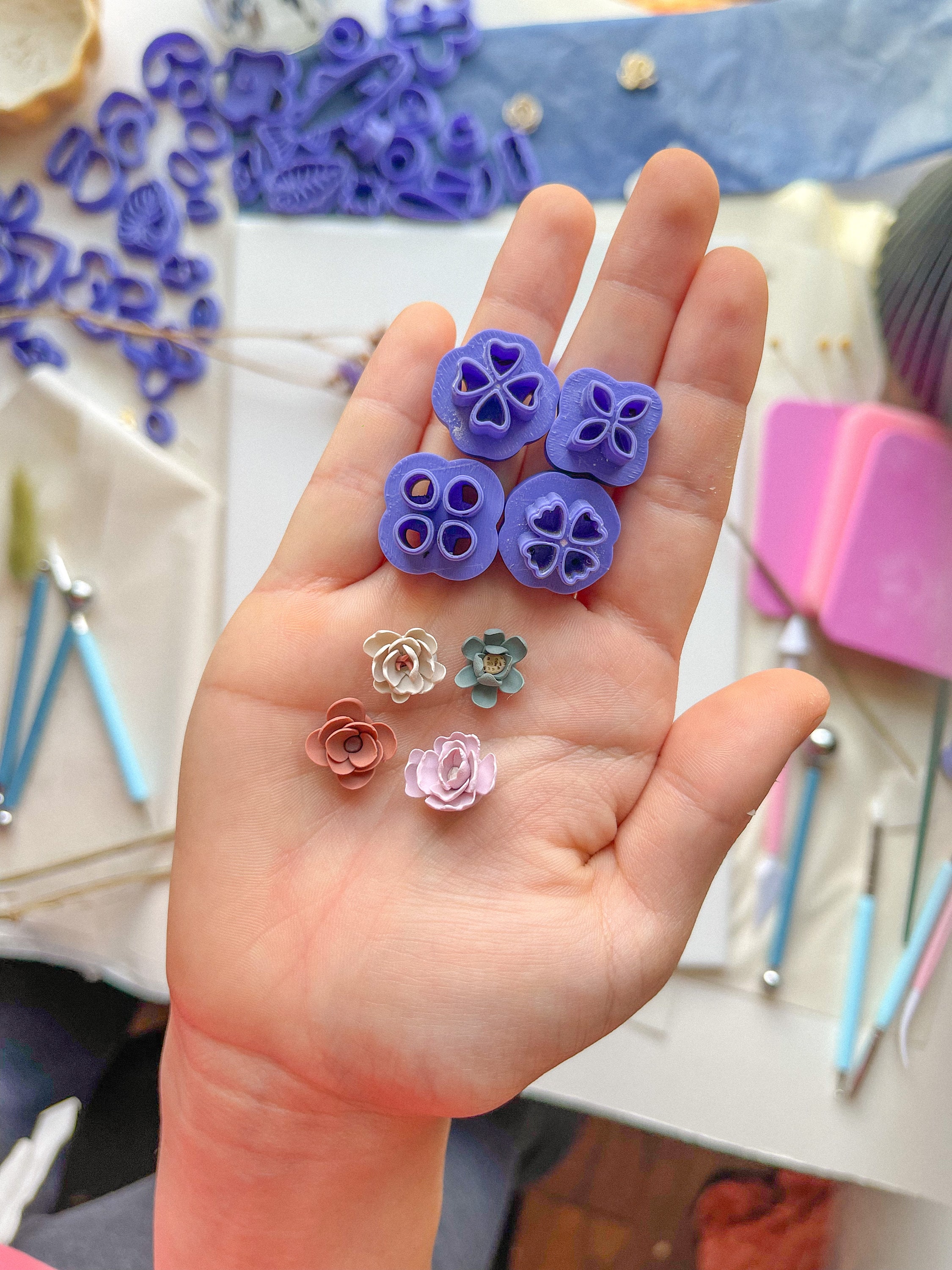 Petal Clay Cutter #4, Three Different Sizes Available, 5mm, 8mm, 12mm ...