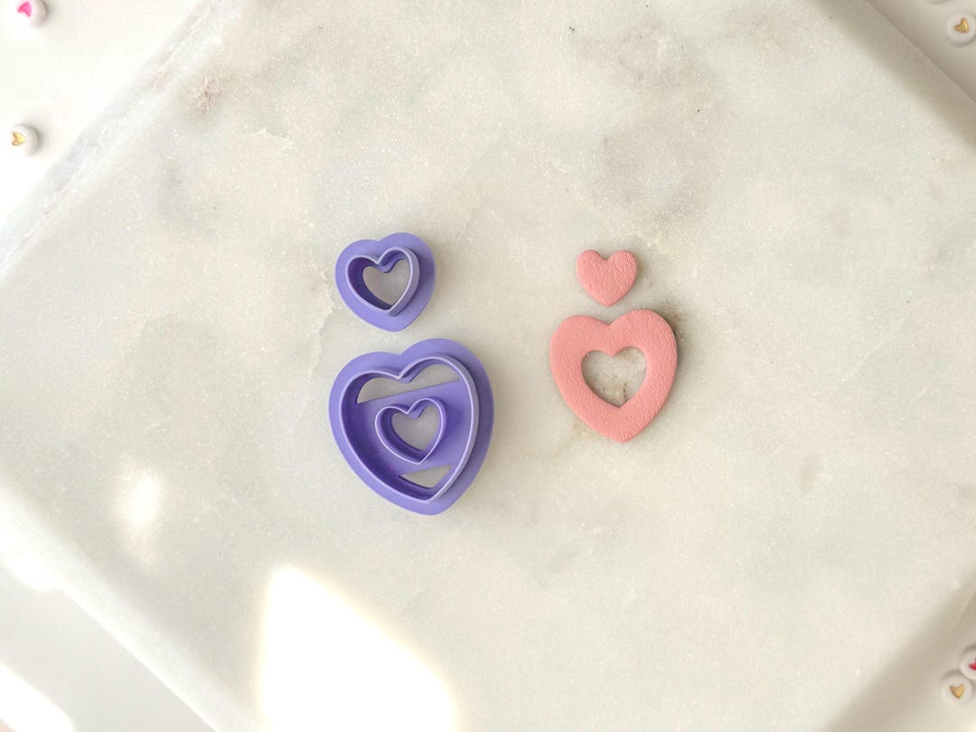Heart Cutout Dangle Clay Cutter Set, Polymer Clay Cutter, 1.5 ...