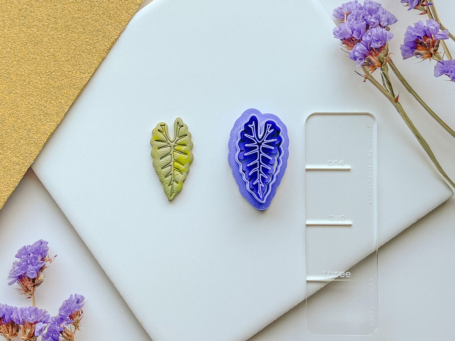 Plant Leaf Clay Cutters, Dangle and Statement Sizes, Stud Size ...