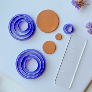 Set of 6 Basic Shape Clay Cutters, Multiple Size Options, Polymer Clay ...