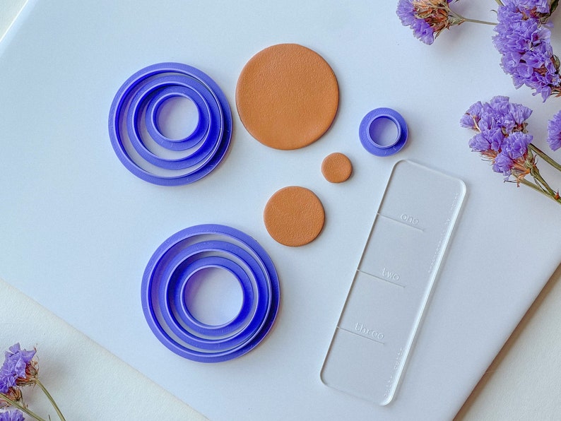 Set of 6 Basic Shape Clay Cutters, Multiple Size Options, Polymer Clay ...