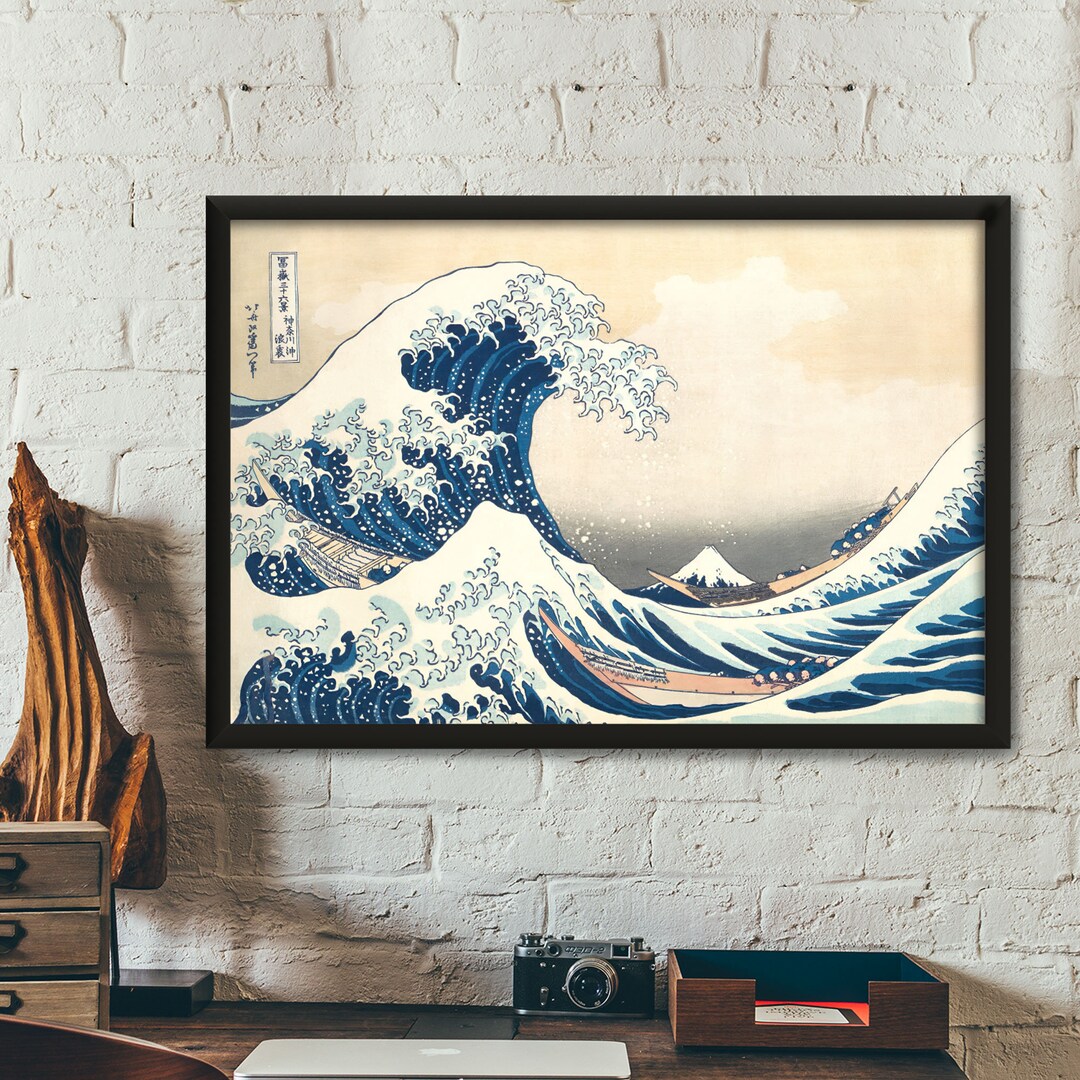 The Great Wave at Kanagawa Japanese Art Reproduction Poster Print Ukiyo ...