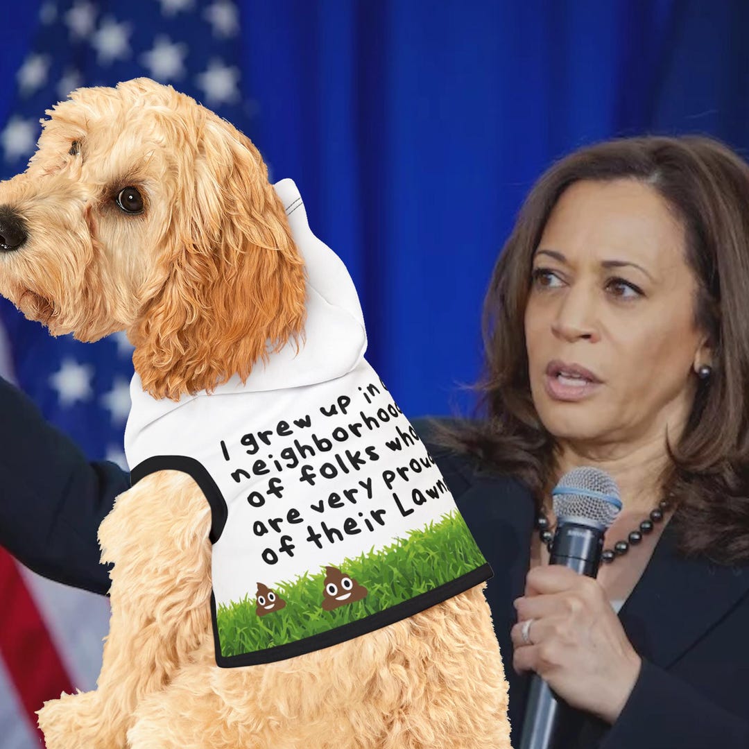Lawn Poop - Pet Dog Hoodie, Kamala Quote, Kamala Word Salad, Funny ...