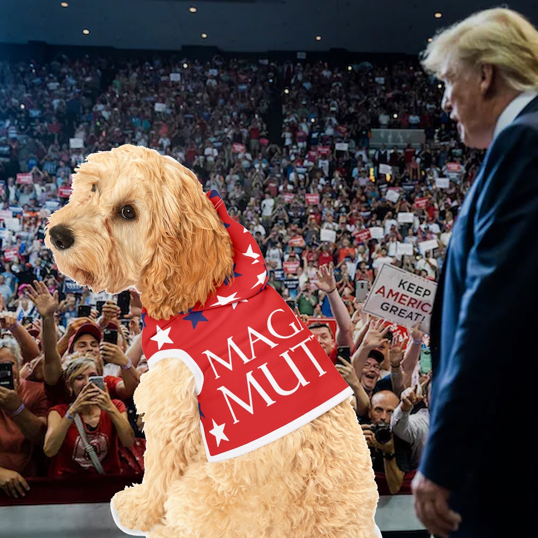 MAGA Mutt - Dog Hoodie, Funny GOP Dog Top, Political Dog Hoodie, Trump ...