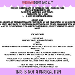 Caketopper Word Party Topper Printable Word Party Supplies Cake Topper ...