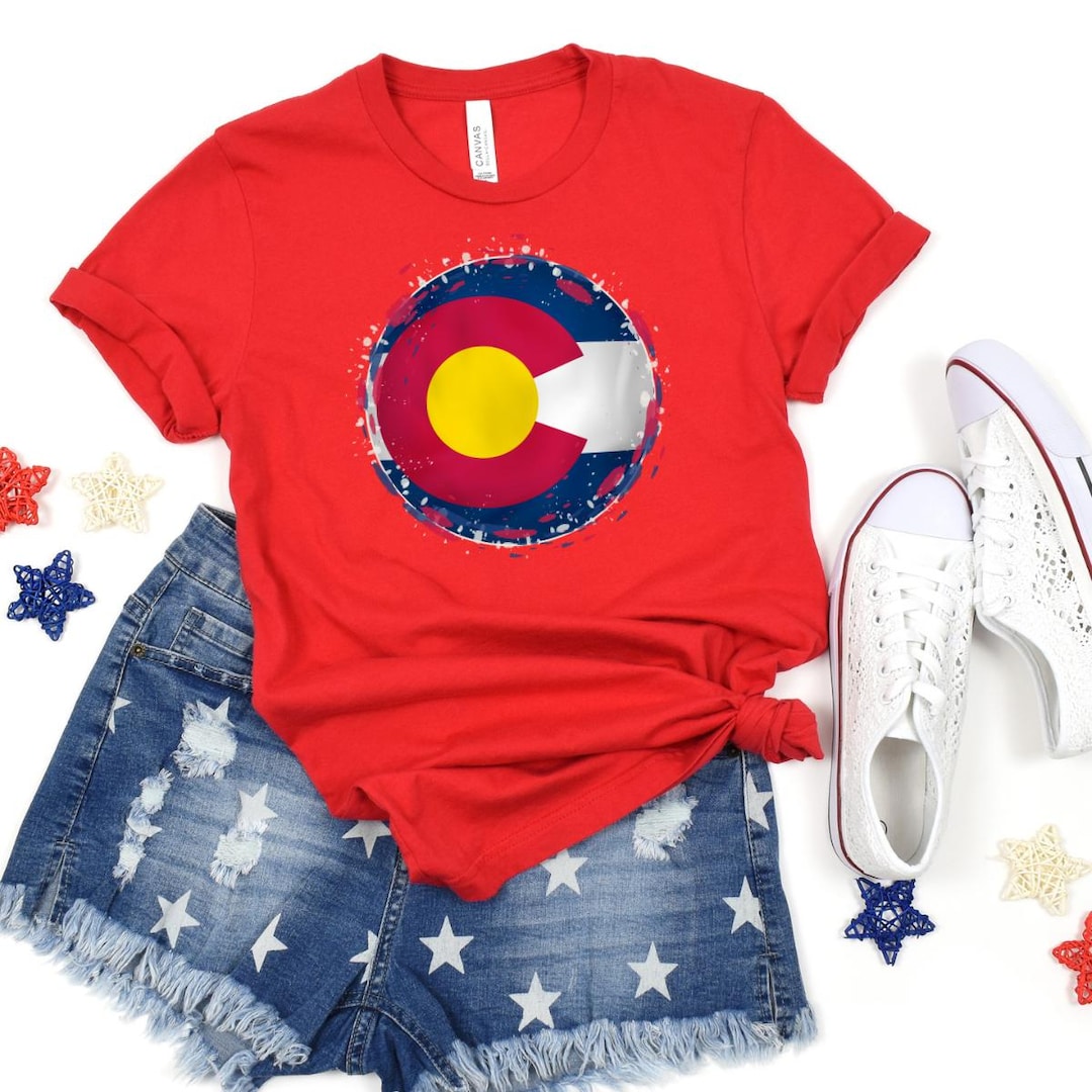 Colorado Flag Tshirt, Colorado Day, August 1st, Colorado Mountains ...