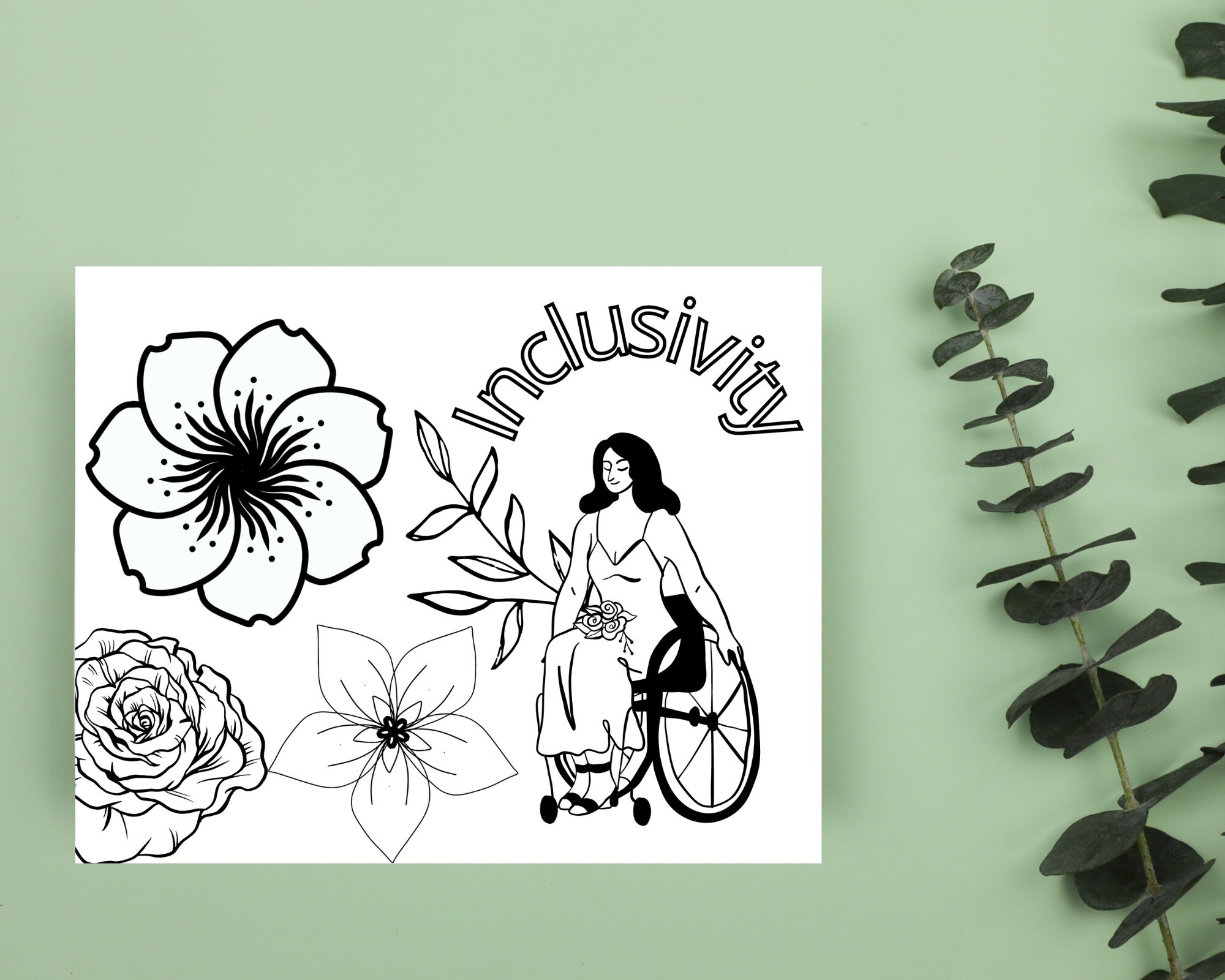 Inclusive Printable, Inclusive Coloring Page, Printable Coloring Page ...