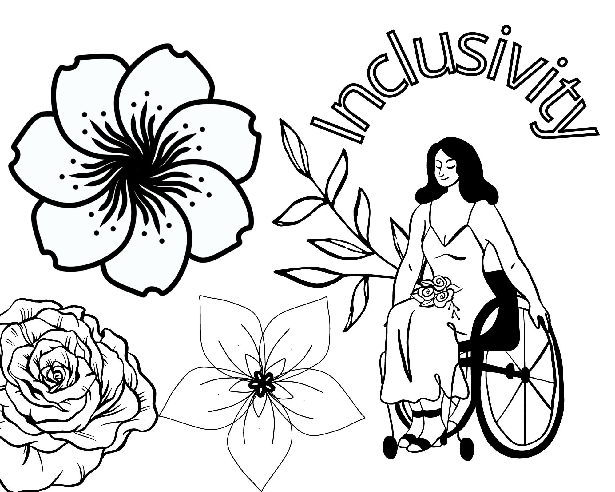 Inclusive Printable, Inclusive Coloring Page, Printable Coloring Page ...