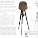 Adjustable Retro Wooden Tripod Telescopic Lift Floor Lamp, Bedside ...