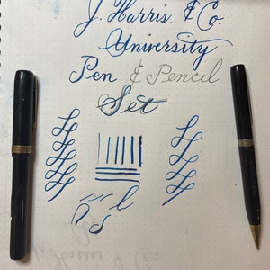 University by J. Harris & Co. 1930's BHR Pen and Mechanical Pencil Set ...