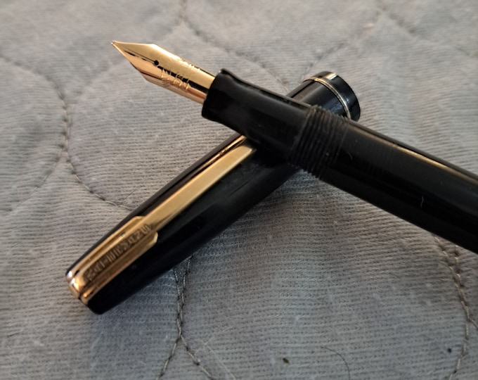 Waterman's Stalwart - Black / 1940's Daily Writer Fountain Pen / MFS 4 ...