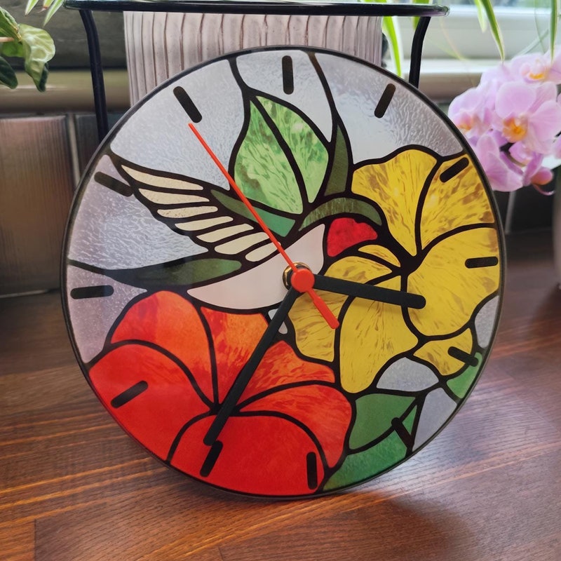 Stained Glass Clock - Etsy
