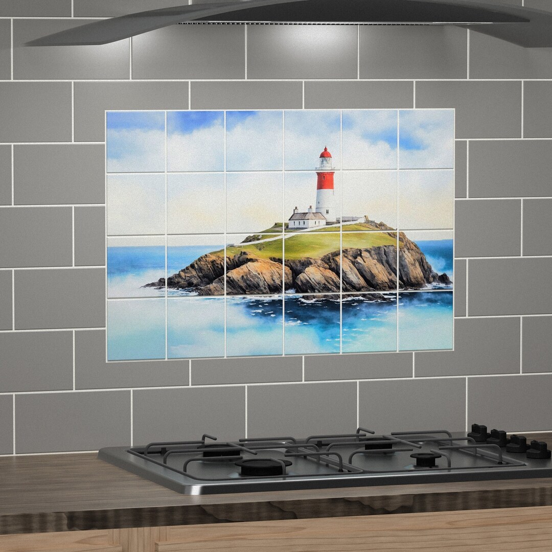 Lighthouse Tile Mural Multi Sizes Backsplash Decorative Tiles Ceramic ...