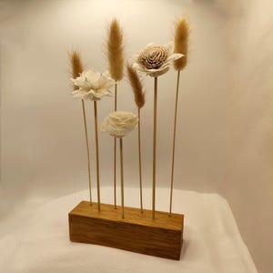 Sola Wood Flower Display - Wooden Flower Arrangement - Dried Flower ...