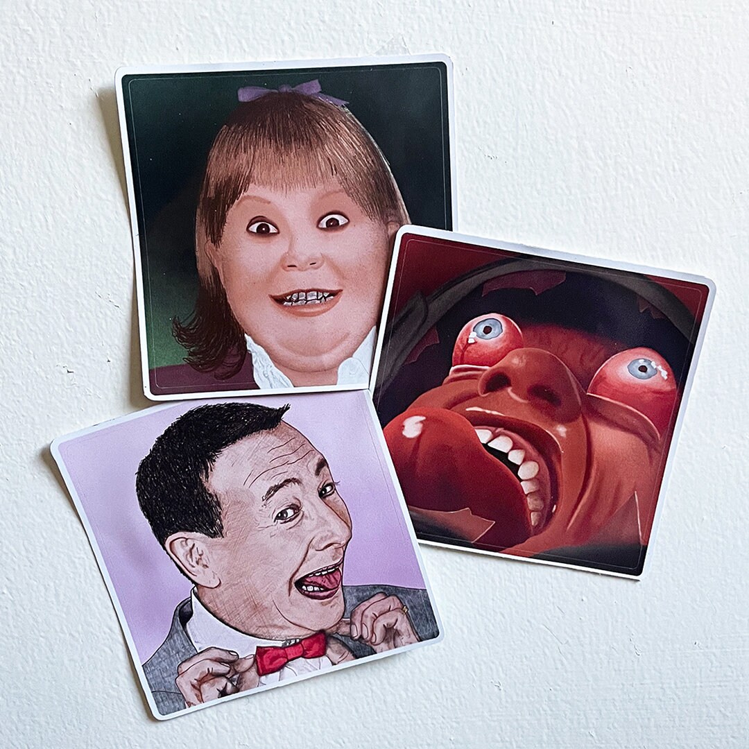 3pc Sticker Pack, Pee-wee Herman, Total Recall, Home Alone, Movie ...