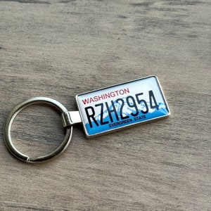 Car USA License Plate Keychain License Plate Keychain Custom Car ...