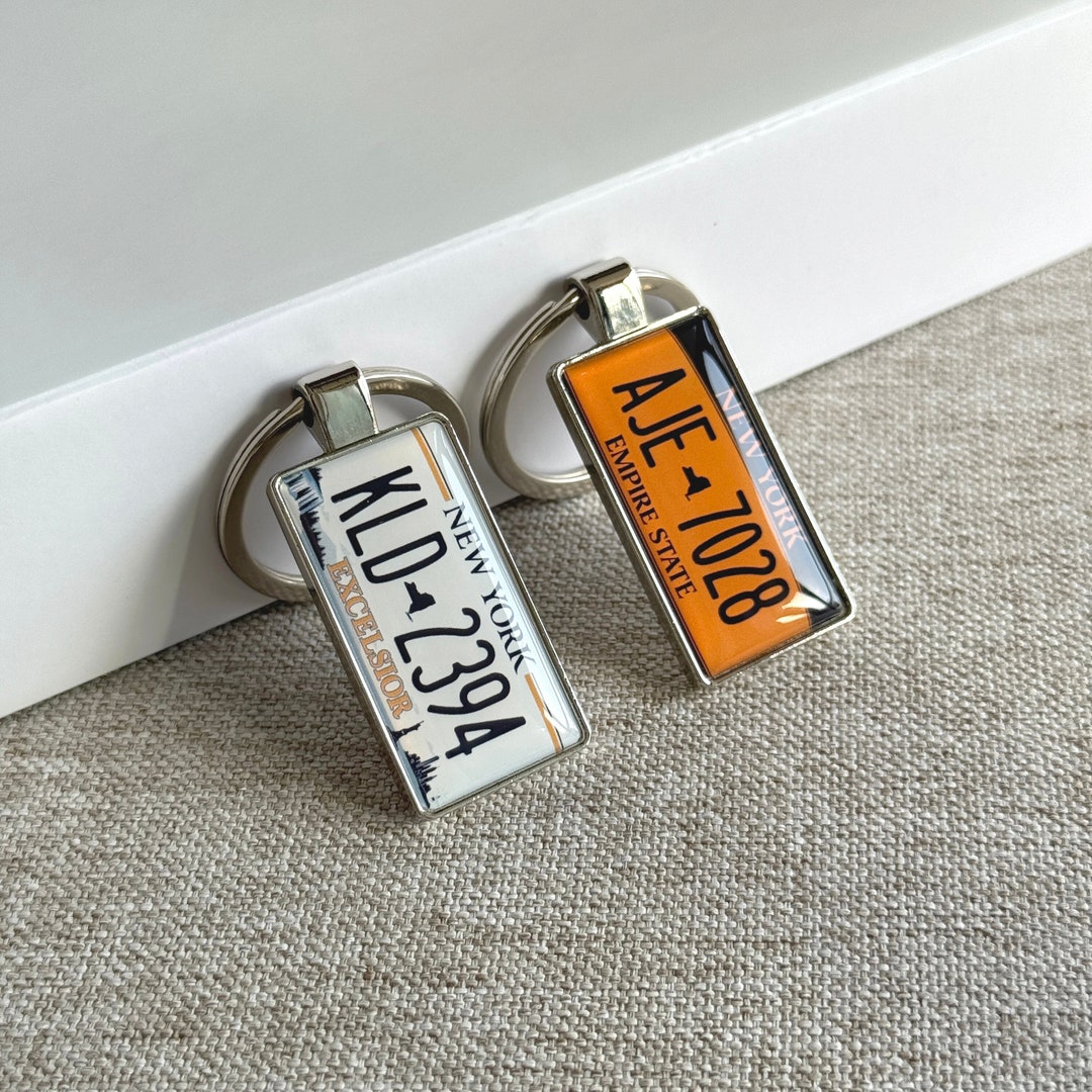 New York License Plate Keychain Custom Car Keychain License Plate ...