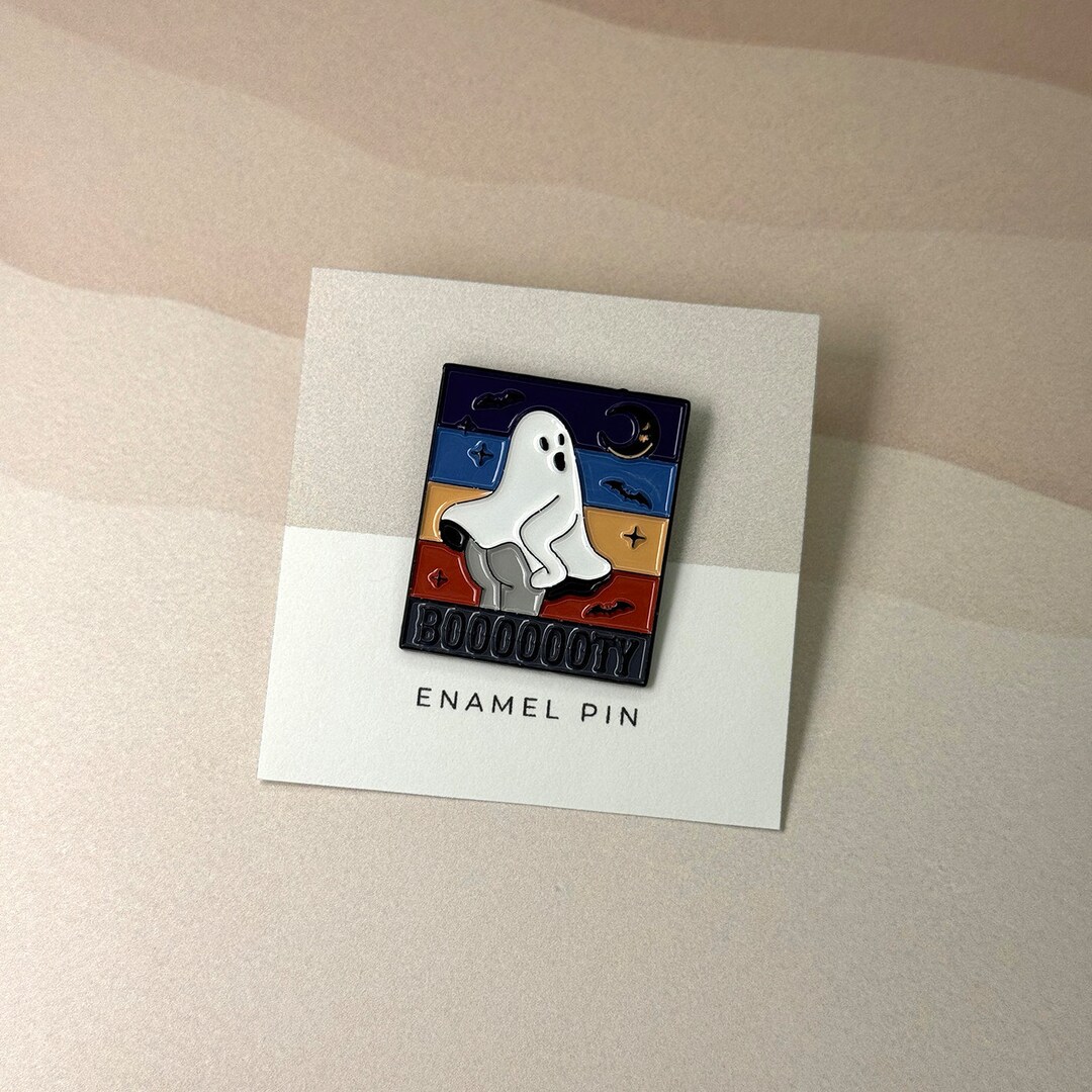 Booty Ghost Pin Funny Lapel Pin Hard Enamel Pin Cute Enamel Pin Enamel