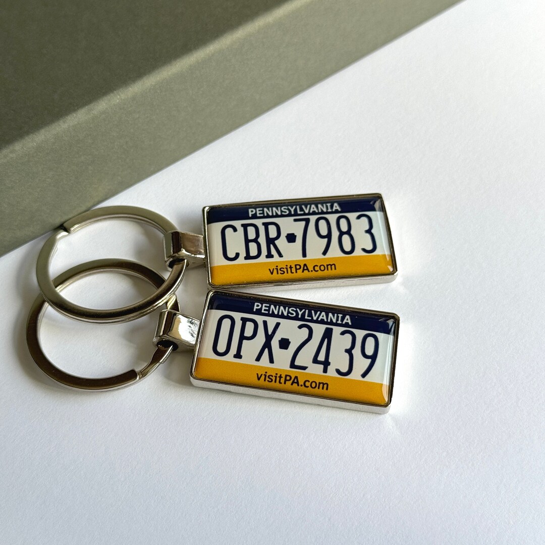 Pennsylvania License Plate Keychain Custom Car Keychain License Plate ...
