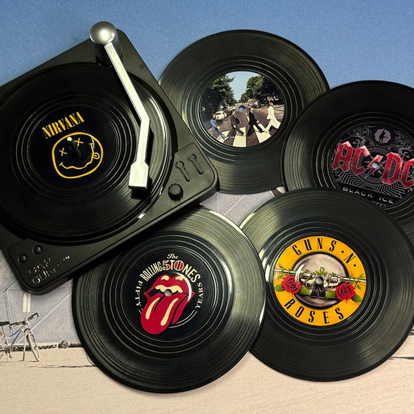 Vinyl Record Coasters - Etsy