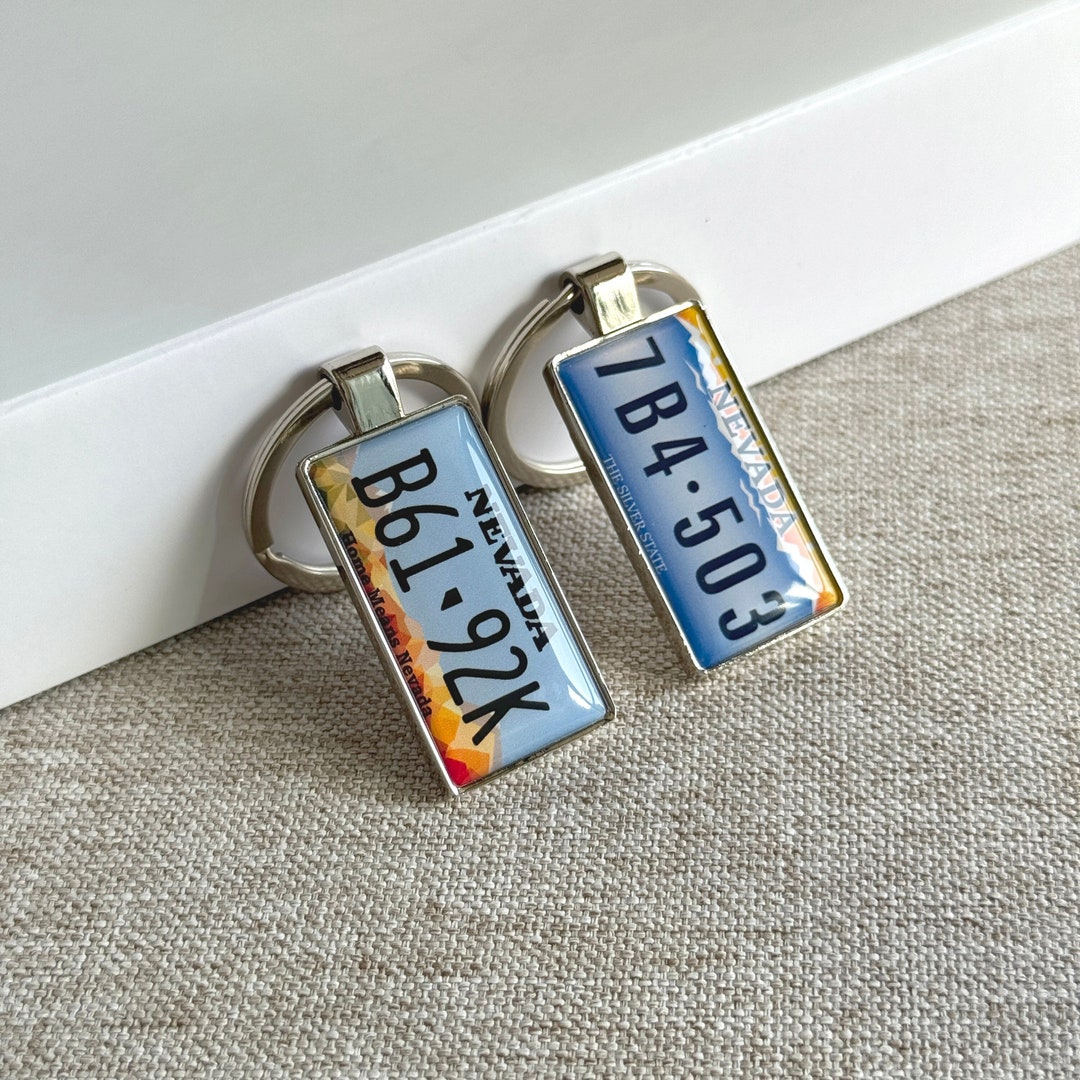Nevada License Plate Keychain Custom Car Keychain License Plate ...