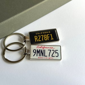 California License Plate Keychain Custom Car Keychain License Plate ...