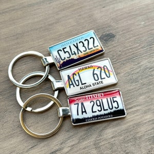 Personalized Custom License Plate Replica Keychain Car Keychain License ...