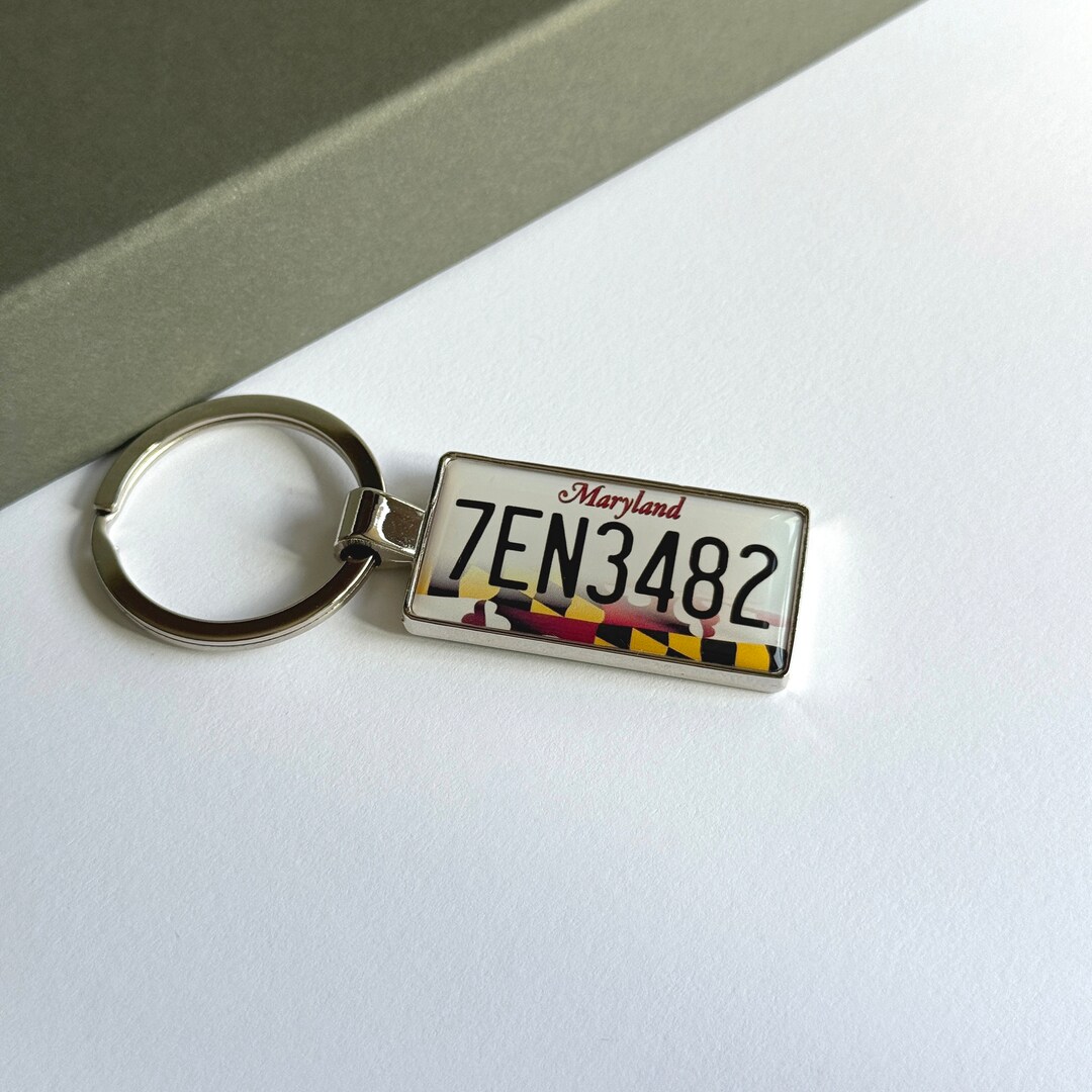 Maryland License Plate Keychain Custom Car Keychain License Plate ...