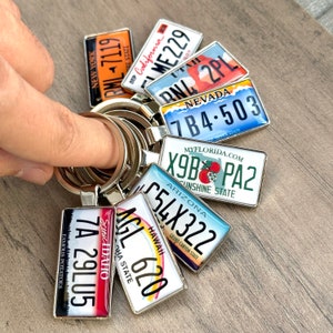Personalized Custom License Plate Replica Keychain Car Keychain License ...